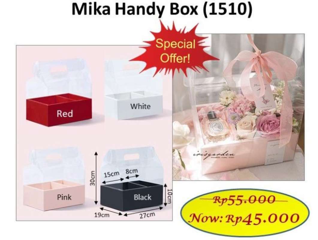 Jual Mika Handy Box - Soft Box - Box Bunga - Bloom Box - Kotak Bunga Di ...
