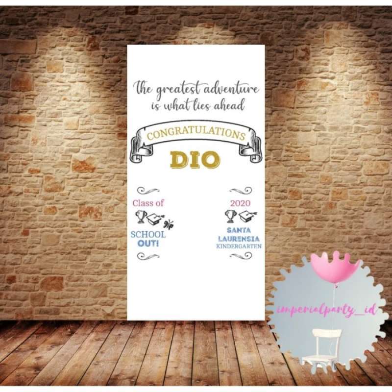 Jual Custom Graduate Backdrop Banner Spanduk Sekolah School Graduation ...