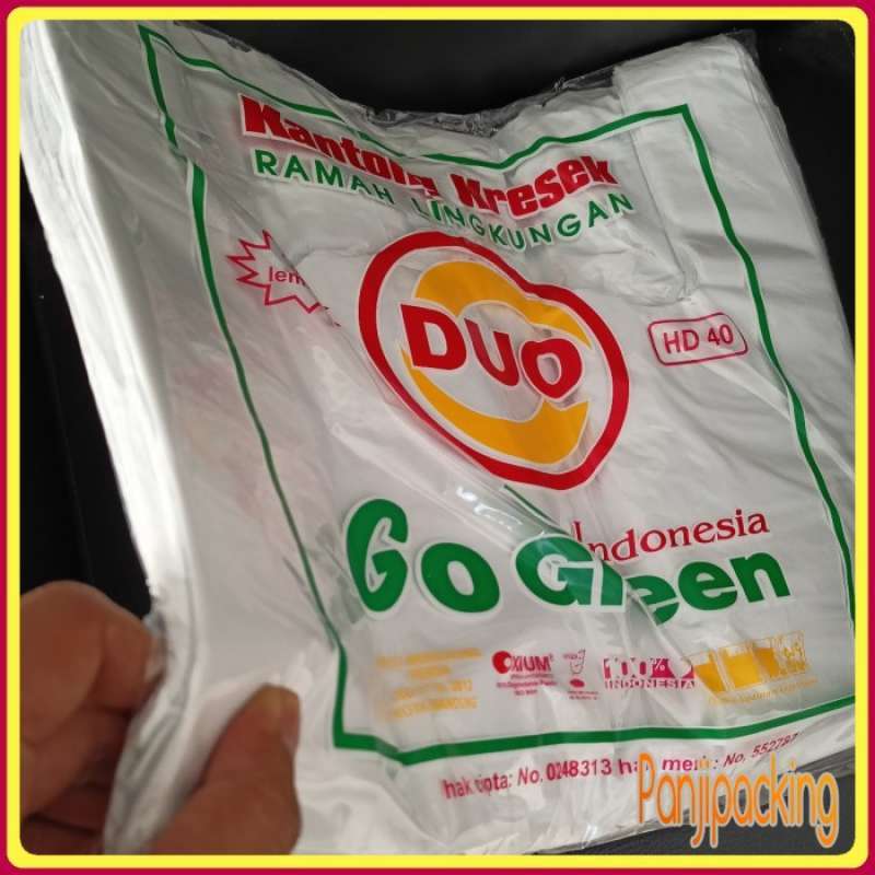 Jual Kantong Kresek Putih Duo 40 Plastik Keresek Tebal Ramah Lingkungan ...