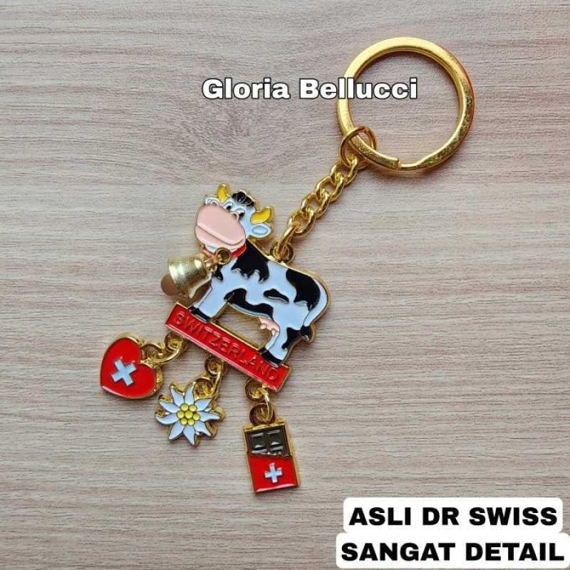 Jual Gantungan Kunci Swiss Zurich Souvenir Keychain Switzerland Sapi Di ...