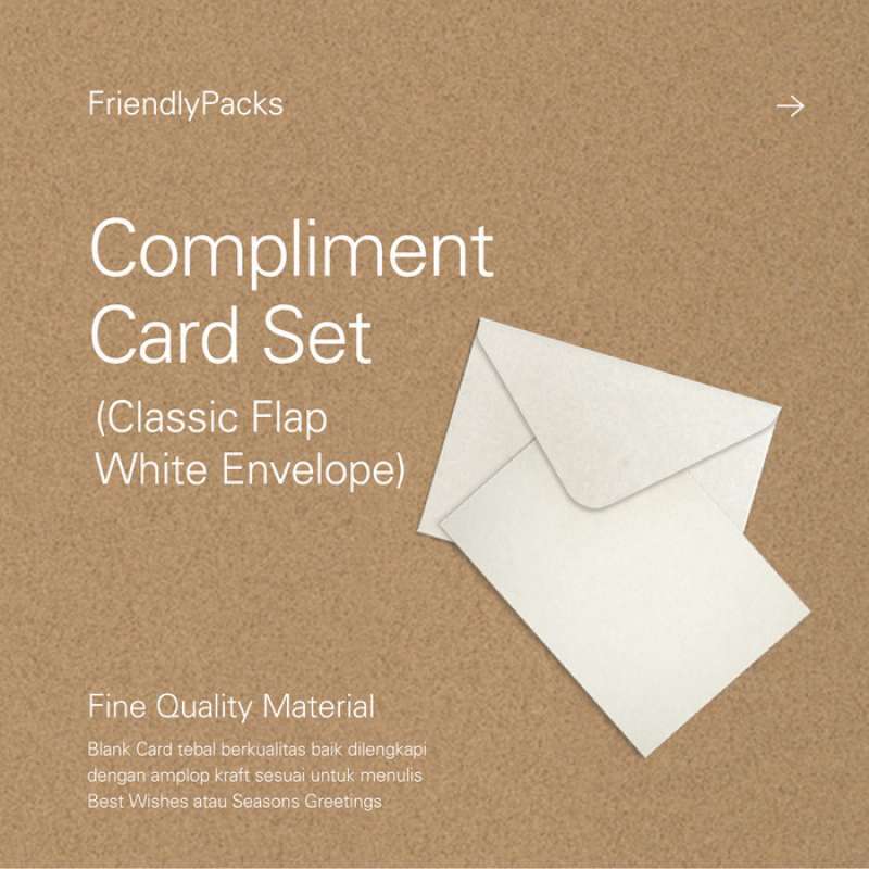 Jual Compliment Card / Blank Card & Classic Flap Envelope / Kartu ...