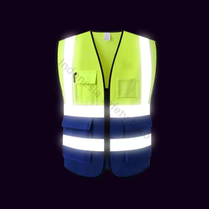 Jual Rompi Safety Kuning Biru / Reflektif Visibilitas Tinggi Keamanan ...