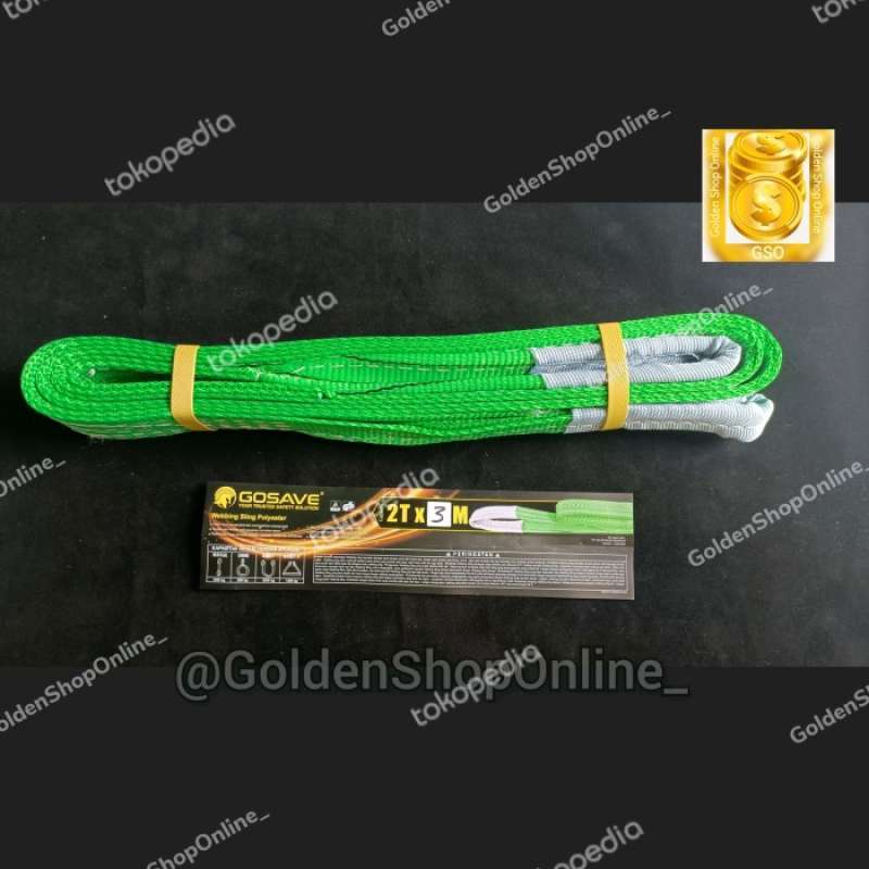Jual Gosave Webbing Sling Belt 2ton - Tali Angkat 2 Ton Safety Factory ...