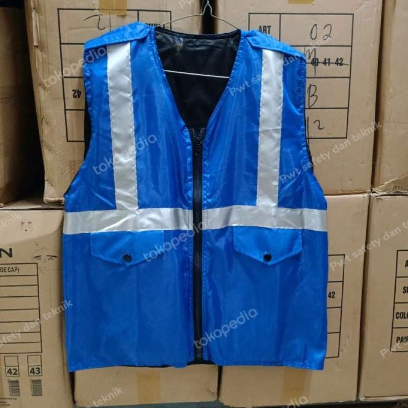 Jual Rompi Safety Busa Biru / Rompi Proyek Biru / Rompi Safety Busa ...