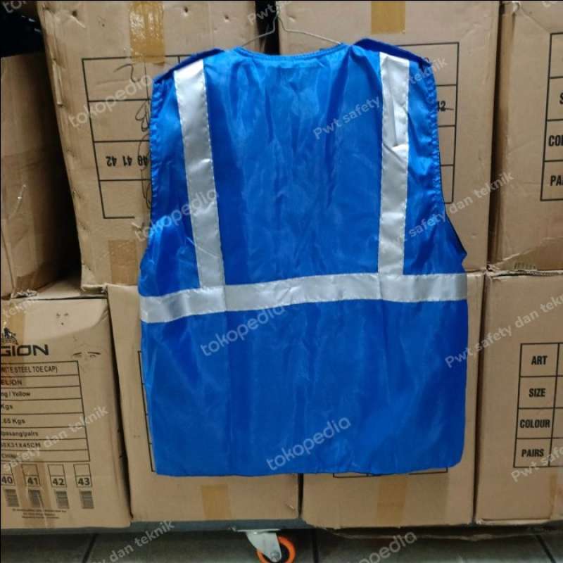 Jual Rompi Safety Busa Biru / Rompi Proyek Biru / Rompi Safety Busa ...
