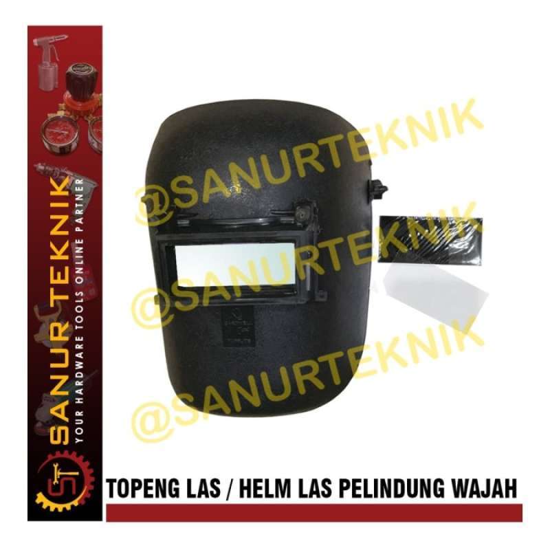 Jual Topeng Las / Kedok Las / Helm Las Pelindung Wajah Warna Hitam Di ...