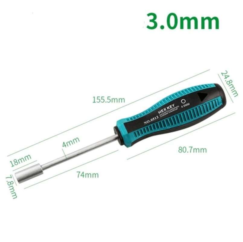 Jual Mata Obeng Kunci Shock Mur Baut Nutdriver Hexagonal Crv 3-14mm ...