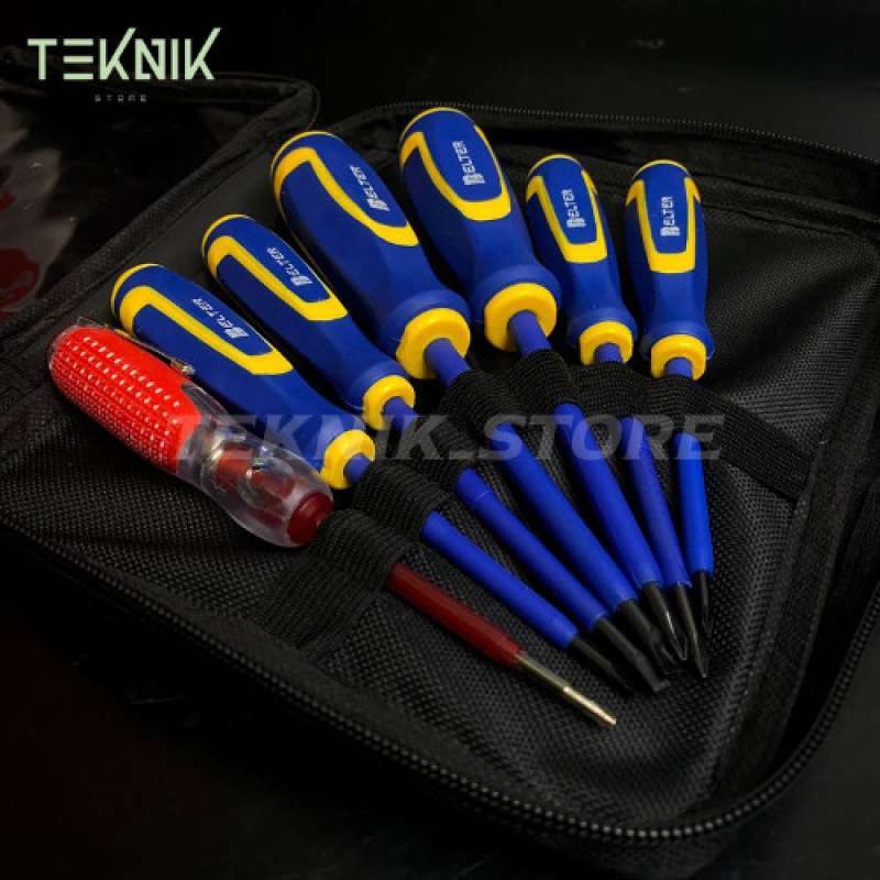 Jual Obeng Listrik Set 7 Pcs Belter Obeng Plus Minus Dan Test Pen Di ...