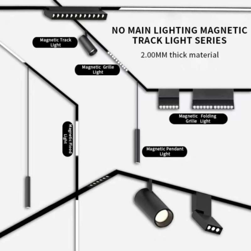 Jual Led Magnetic Track Rell Tracklight Magnetic Outbow Dan Inbow Di ...