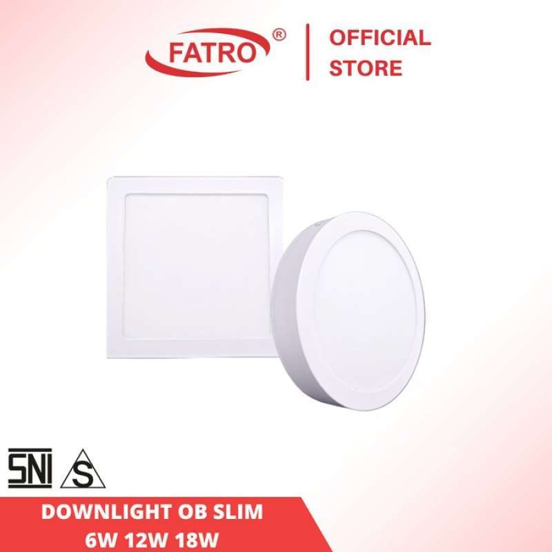 Jual Fatro Downlight Panel 6w 12w 18w Led Outbow Bulat /plafon Tempel ...