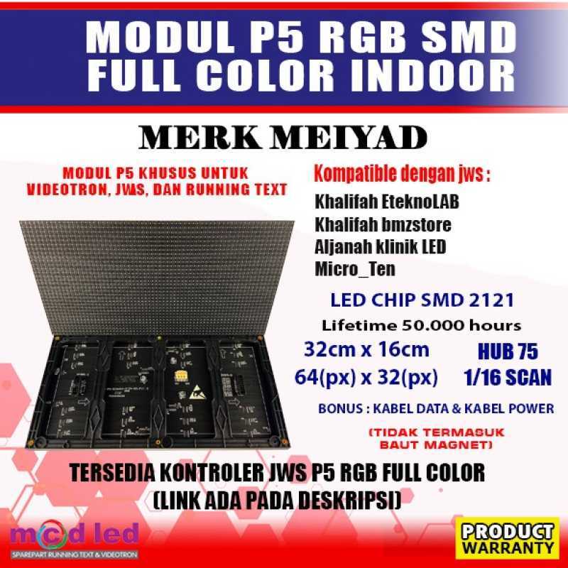 Jual Led Panel Modul Modul P5 Rgb Smd Full Color Indoor - Dengan Magnet ...
