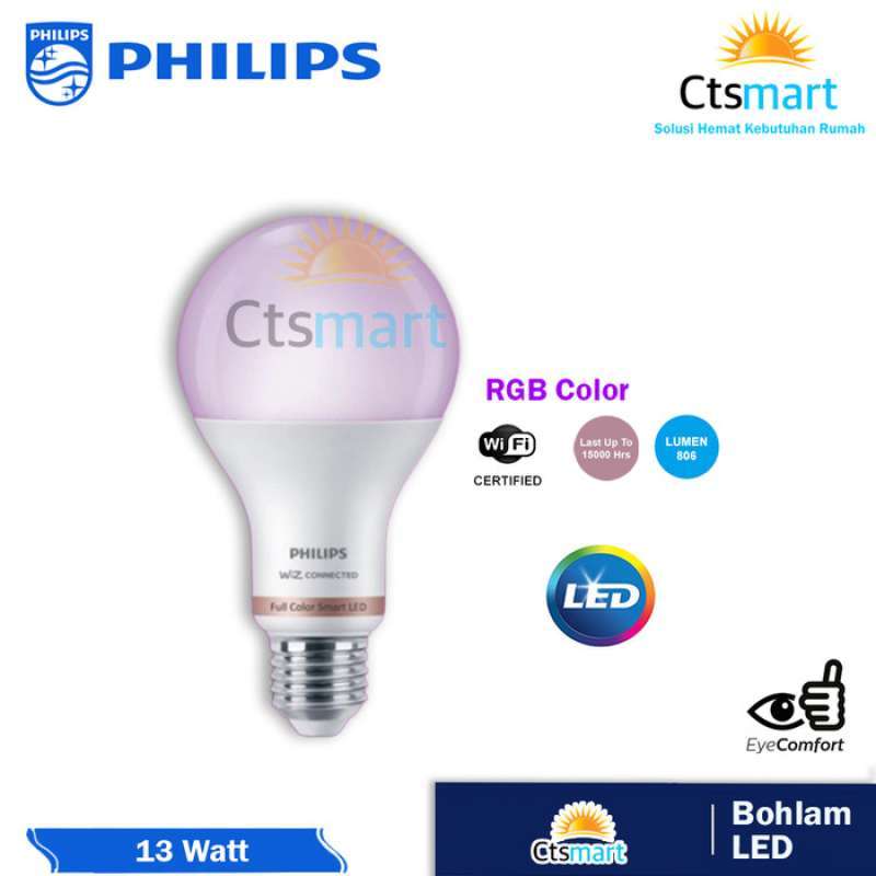 Jual Philips Lampu Smart Wifi Wiz Led W Watt Bluetooth Full Rgb Color Tunable W Di