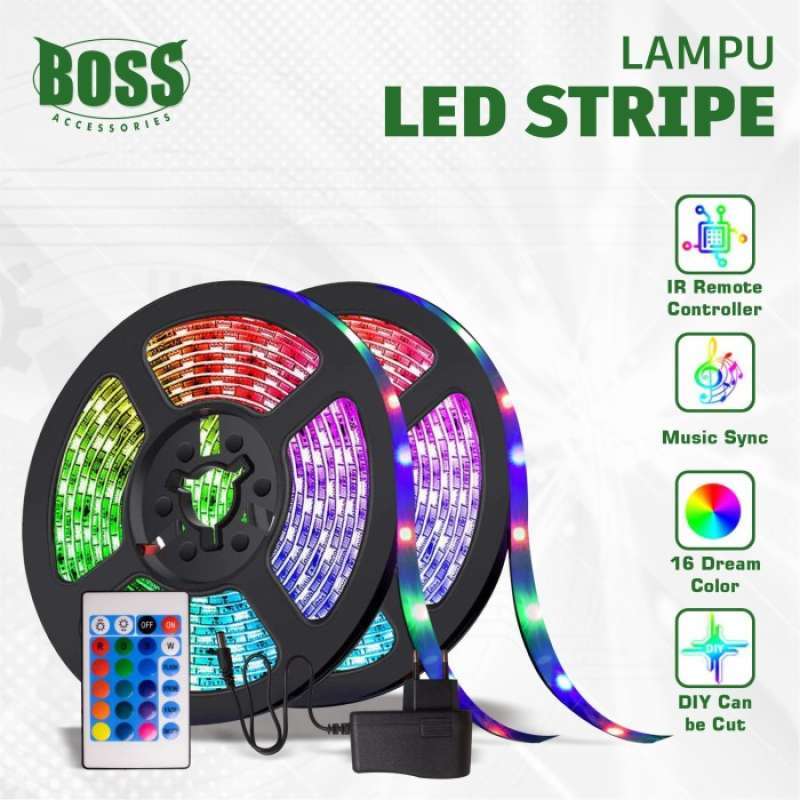 Jual Lampu Led Strip Kamar 4 Meter Rgb Paket Adaptor Remote Di Seller ...