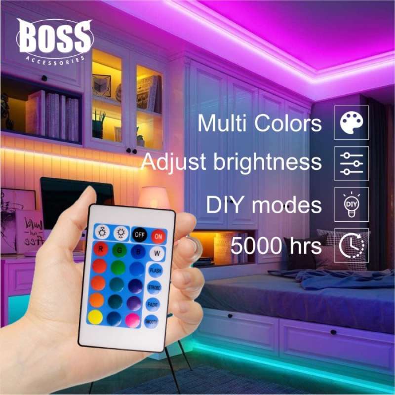 Jual Lampu Led Strip Kamar 4 Meter Rgb Paket Adaptor Remote Di Seller ...