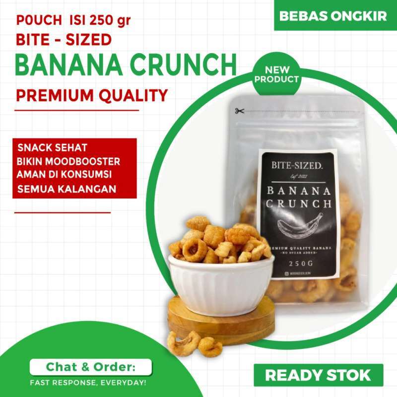 Jual Bite Sized Banana Crunch Premium Rambak Pisang Keripik Pisang ...