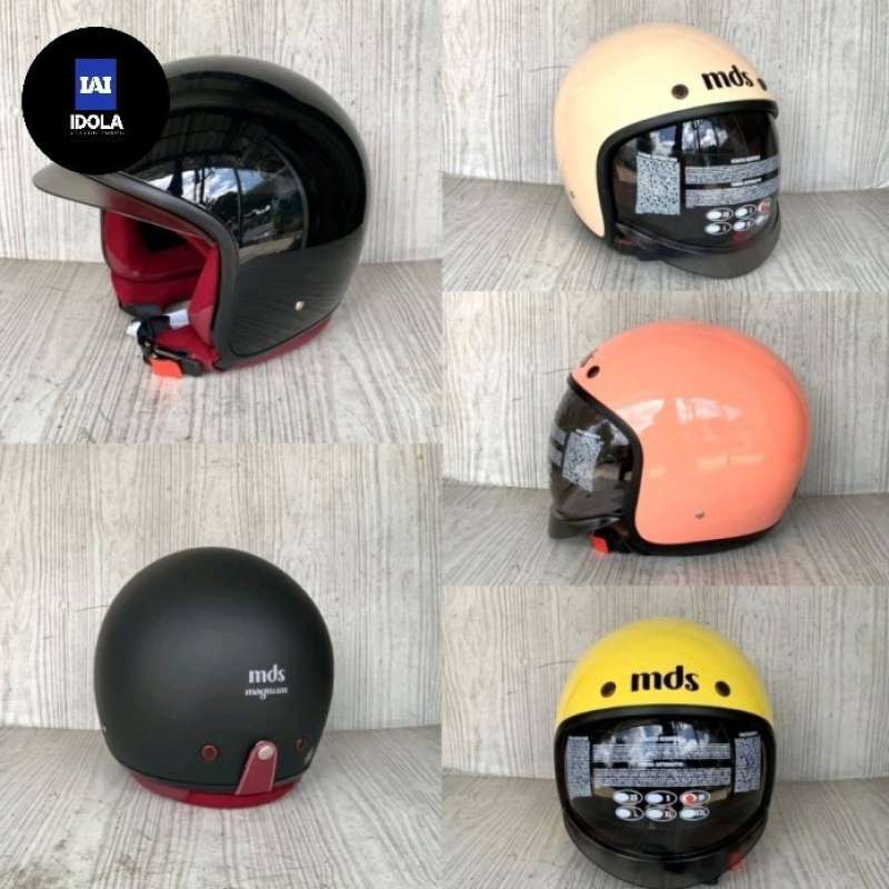 Jual Helm Sepeda Retro Mds Magnum Keren Solid Series Sni Banyak Warna ...