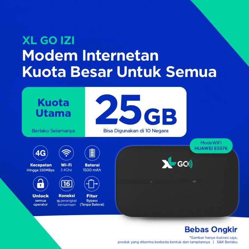 Jual Xl Go – Modem Wifi HUAWEI E5576 (25 Gb) Di Seller Xl - Kelapa ...