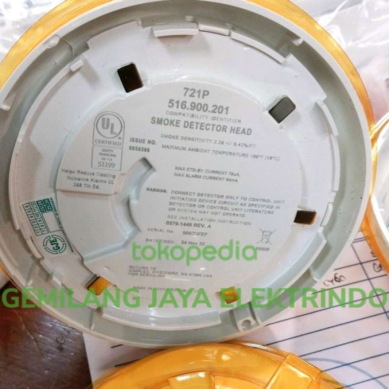 Jual Smoke Detector Simplex 601p-ul + Base Smoke Tyco Simplex ...