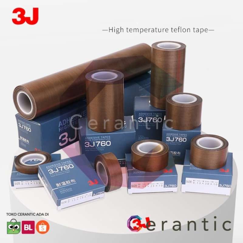 Jual Teflon Heat Tape Coklat 25 Mm X 10 Meter Isolasi Anti Panas Di ...
