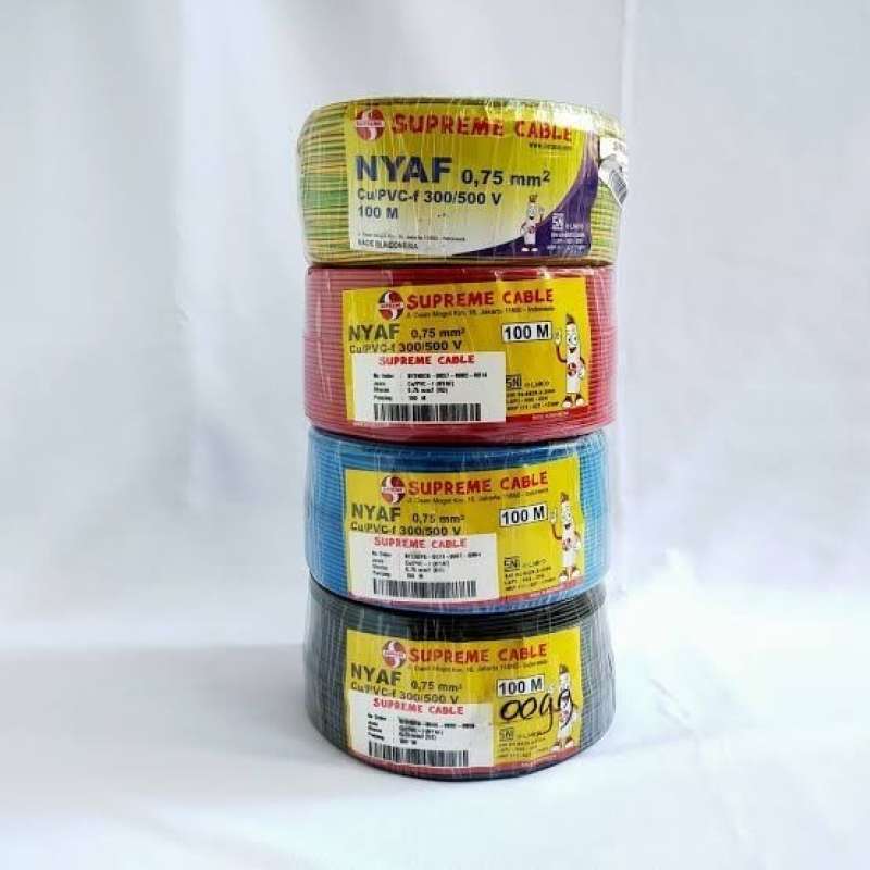 Jual Nyaf Kabel Listrik Serabut 1x0.75 1x0,75 0.75 Mm Supreme 50 Meter 50m Di Seller Shin Store ...