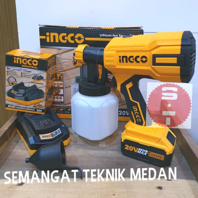 Jual Csgli2001 Spray Gun Listrik Cordless Semprotan Angin Cat 20v 4ah ...