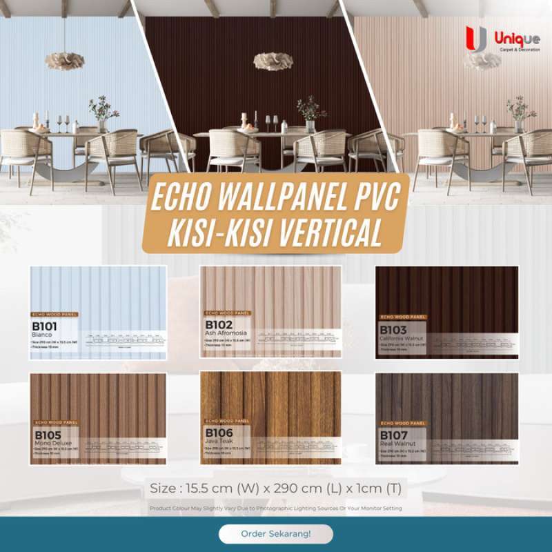 Promo Wallpanel Pvc Kisi Kisi Vertical / Wall Panel Dinding / Wood ...