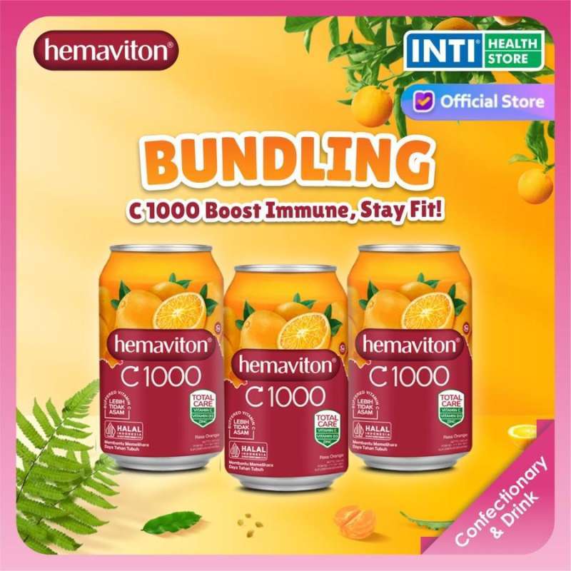 Jual Bundling | Hemaviton | Minuman Vitamin C1000 Orange Liquid Can 330 ...