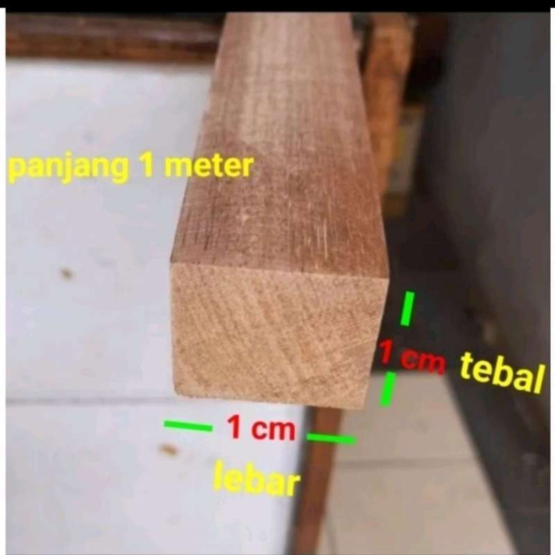 Jual Lis Kayu Meranti List Ukuran 1 Cm X 1 Cm X Panjang 1 Meter Di ...