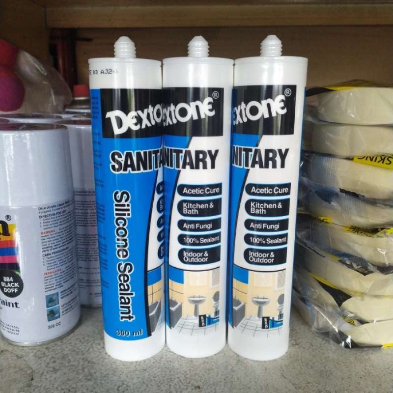Jual Silicone Sealant Sanitary Dextone / Sealant Dextone Sanitary 300ml ...