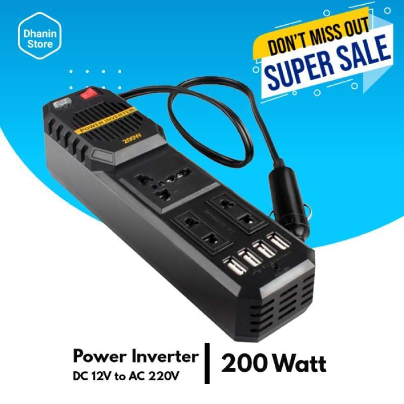 Jual Inverter 12v Dc To Ac 220v Inventer Mobil Psw Pure Sine Wave 200 ...