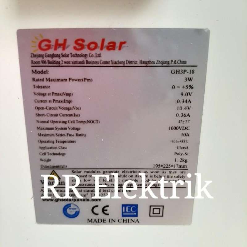 Jual Solar Panel Solar Cell Panel Surya Gh 3wp Polycrystalline 3 Wp ...