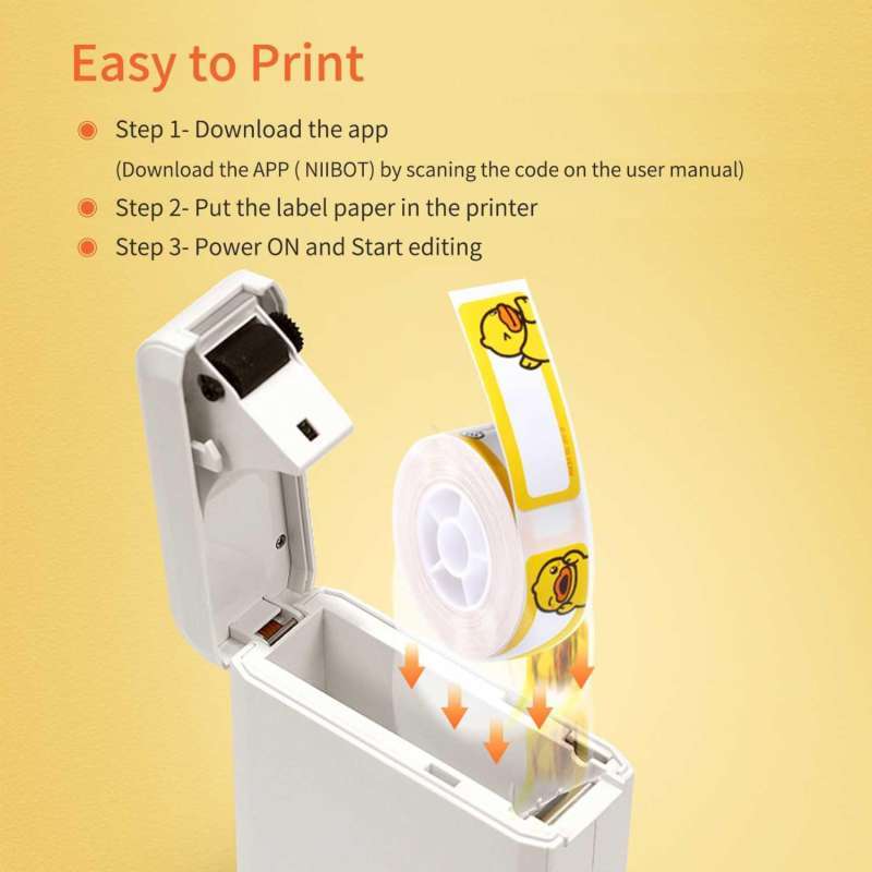 Jual Niimbot Mini Printer Thermal Label Maker Machine Wireless D110 ...