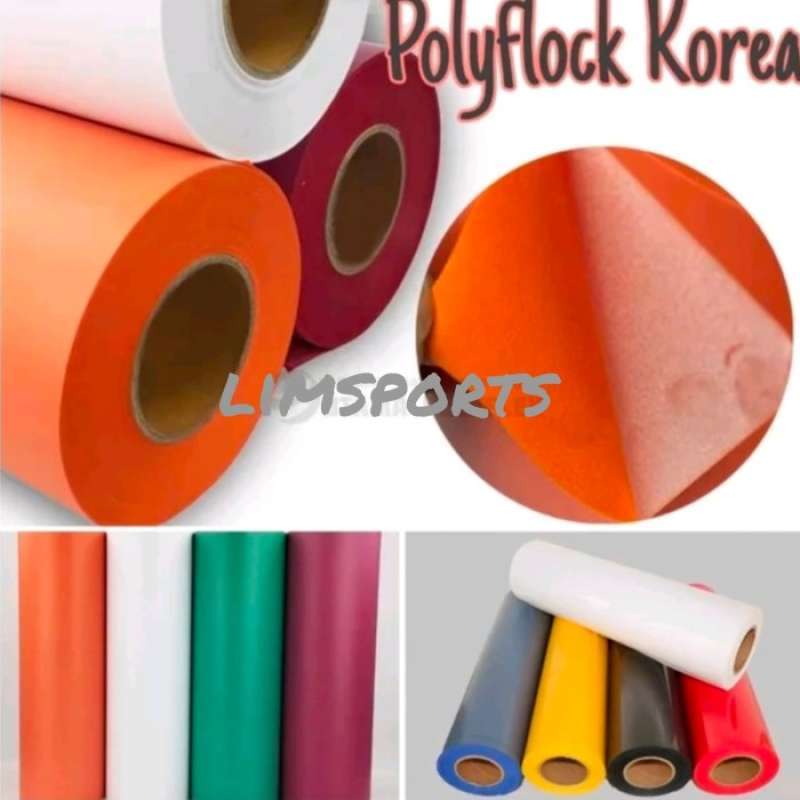 Promo Promo- Polyflock Polyflex Flock Bludru Korea / Polyflex Bludru / Poly Flock - Merah Muda ...
