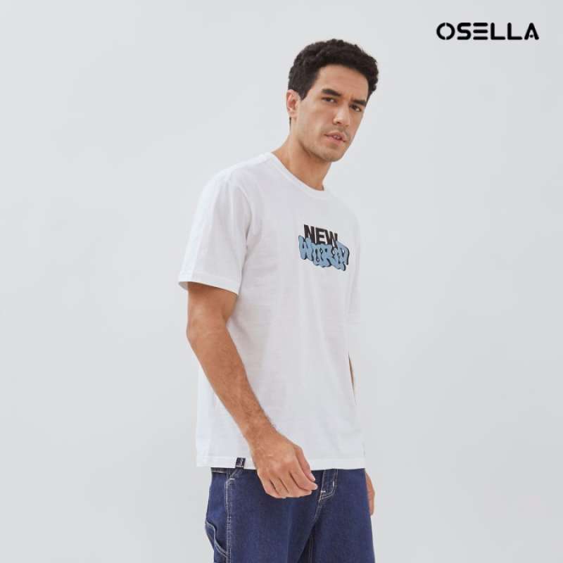Jual [new] Osella Regular Fit T-shirt In White 2074400301 | Kaos Lengan Pendek Pria - Mm Di ...