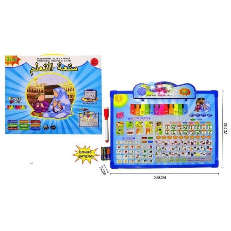 Jual Playpad Muslim Anak 3 Bahasa Arab + Papan Tulis White Board ...
