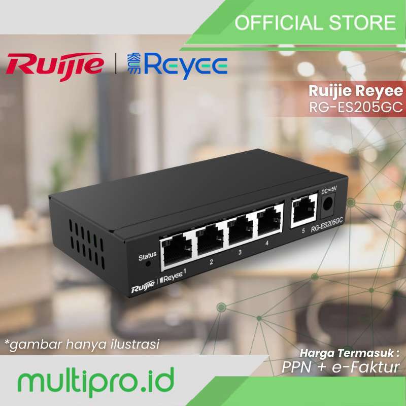 Jual Ruijie Rg-es205gc Switch Cerdas Cloud Manage 5-port Gigabit Non-poe Di Seller Multipro.id ...