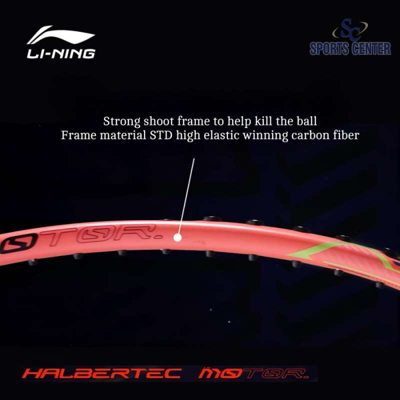 Promo New Raket Badminton Lining Halbertec Motor Aypu075 Neon Pink ...