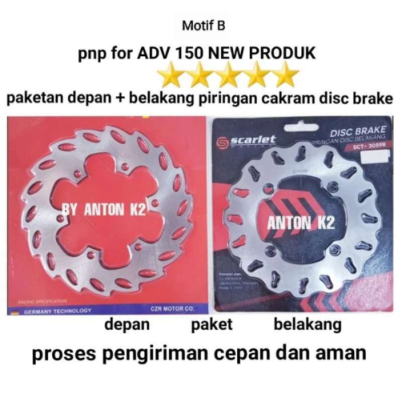 Promo Piringan Cakram Disc Brake Paket Depan Plus Belakang Motor Adv ...