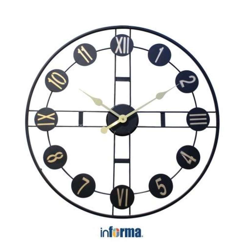 Promo Informa - Jam Dinding Besi-iron Wire Wall Clock R001 65x65x4cm ...