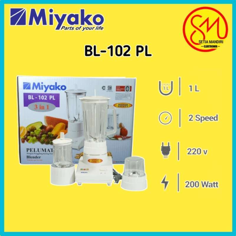 Promo Miyako Blender Bl-102 Pl / Bl102pl(plastik / 1 Liter) Garansi ...