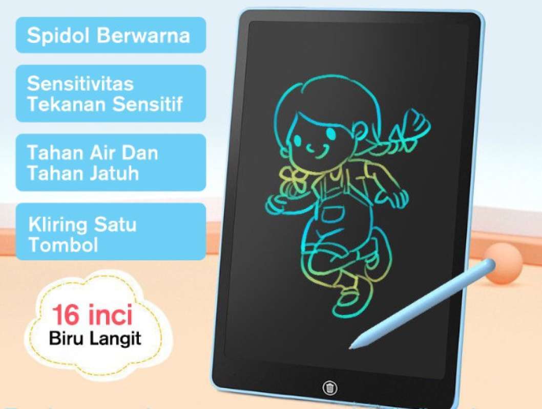 Jual Basike Lcd Writing Board 16â€ Drawing Tablet 16 Inch Papan Tulis ...