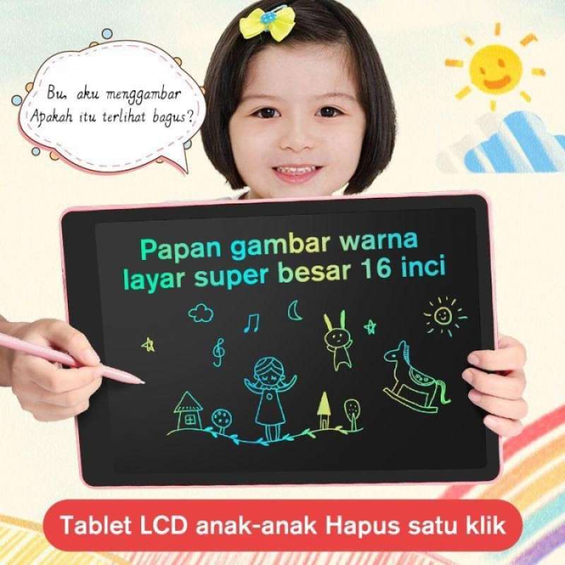 Jual Basike Lcd Writing Board 16â€ Drawing Tablet 16 Inch Papan Tulis ...