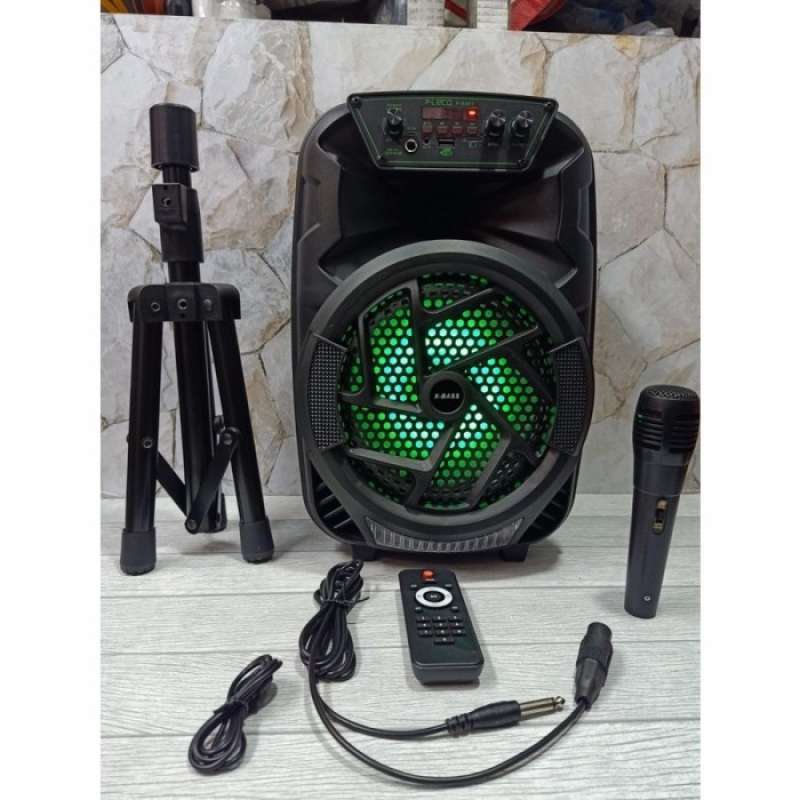 Promo Speaker Bluetooth Karaoke Fleco F-8863 Free Stand X + Mic - Super ...