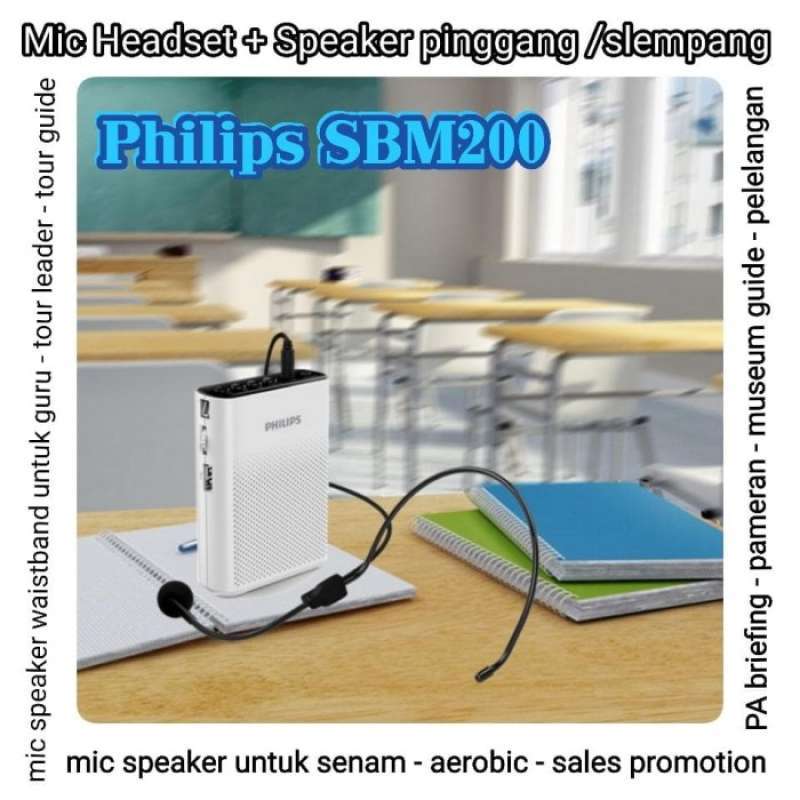 Promo Philips Sbm200 - Speaker Pinggang Waistband Plus Headset Mic ...