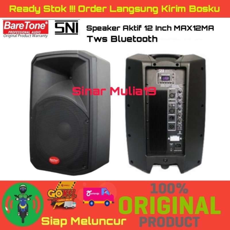 Promo Speaker Aktif Baretone Max12ma (12inch ) Original Bluetooth Usb ...