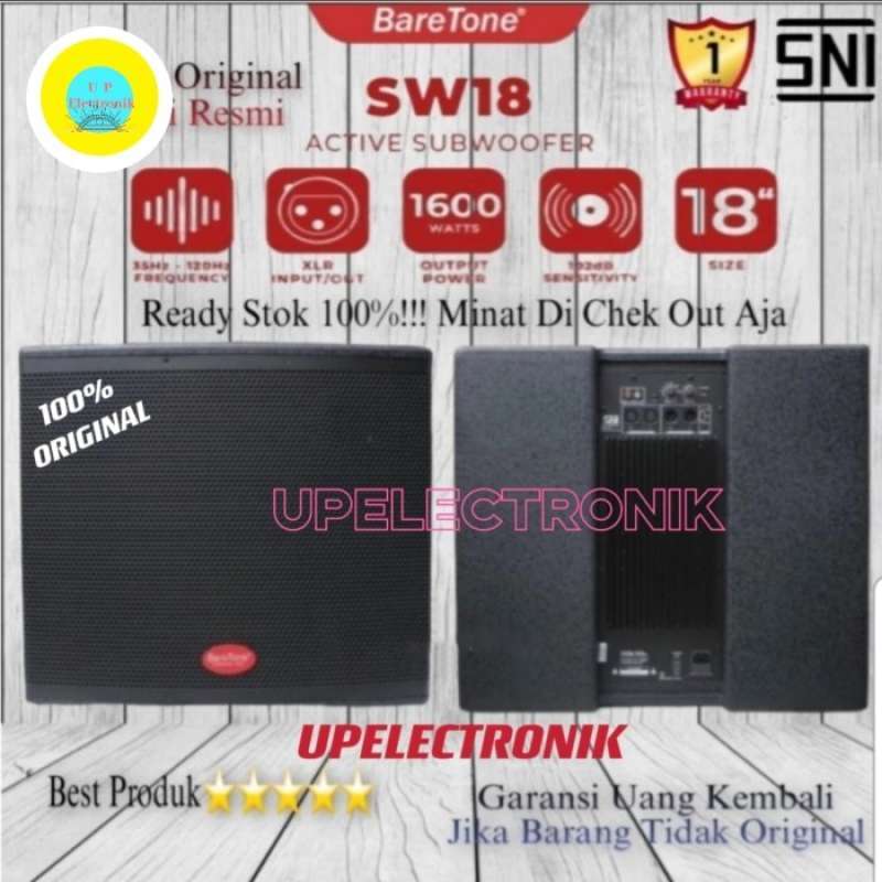 Promo Subwoofer Aktif Baretone Sw18 1600w 18 Inch Original Produk Promo Diskon 23% Di Seller ...