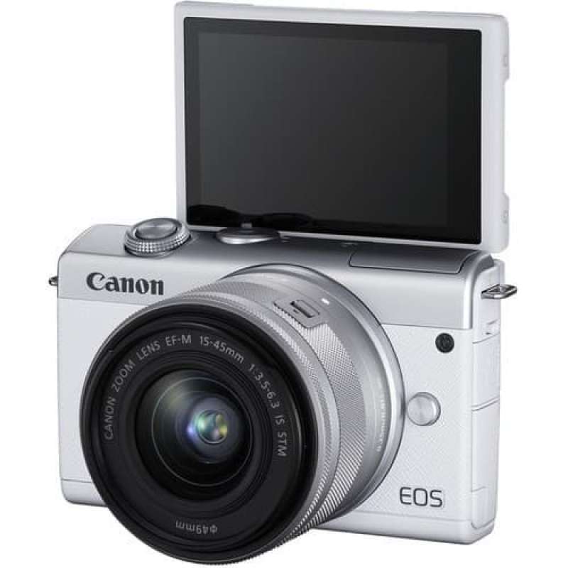 Promo Canon Eos M200 Ef-m 15-45 Is Stm - White Resmi Diskon 23% Di ...
