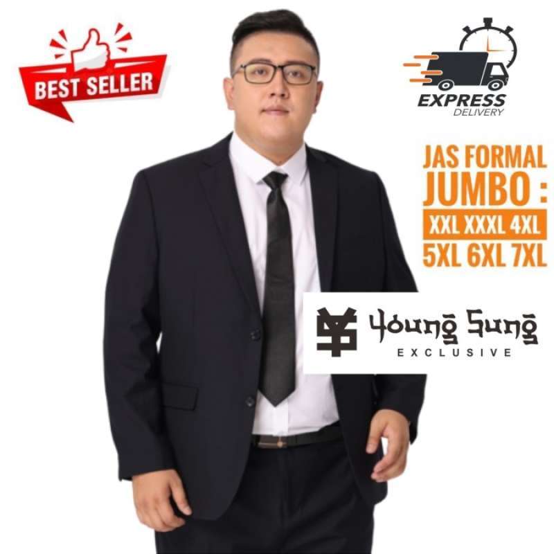 Jual Jas Formal Pria Jumbo Jas Pria Hitam Bigsize Jas Resmi Jas Kerja ...