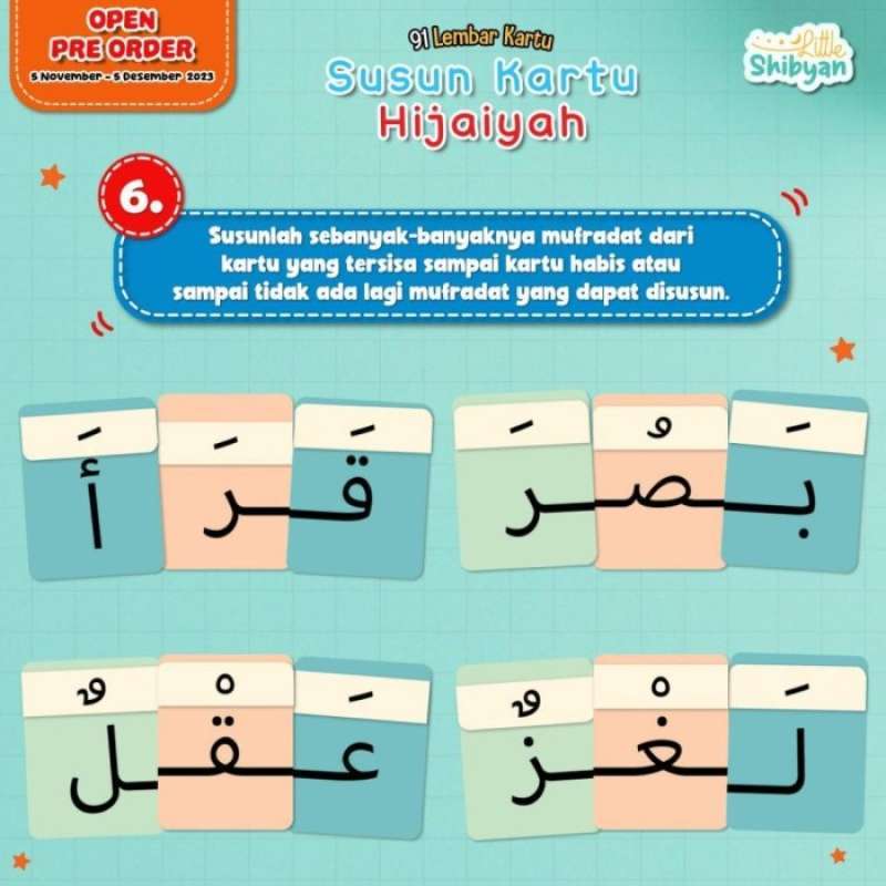Promo [abc] Ready Susun Kartu Hijaiyah Ahlan Mainan Edukasi Anak Diskon ...