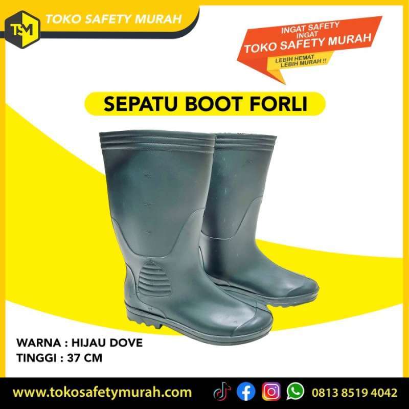 Jual Sepatu Boot Karet Forli Bot Tinggi Proyek Banjir Cor Kebun Taman ...